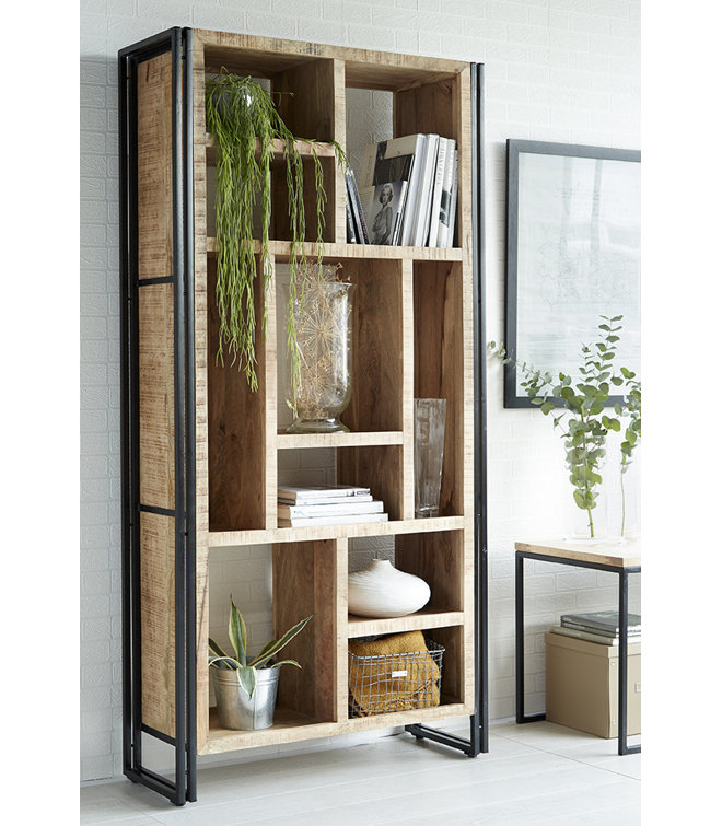 Williston Forge Paige 200Cm H x 100Cm W Solid Wood Standard Bookcase | Wayfair.co.uk